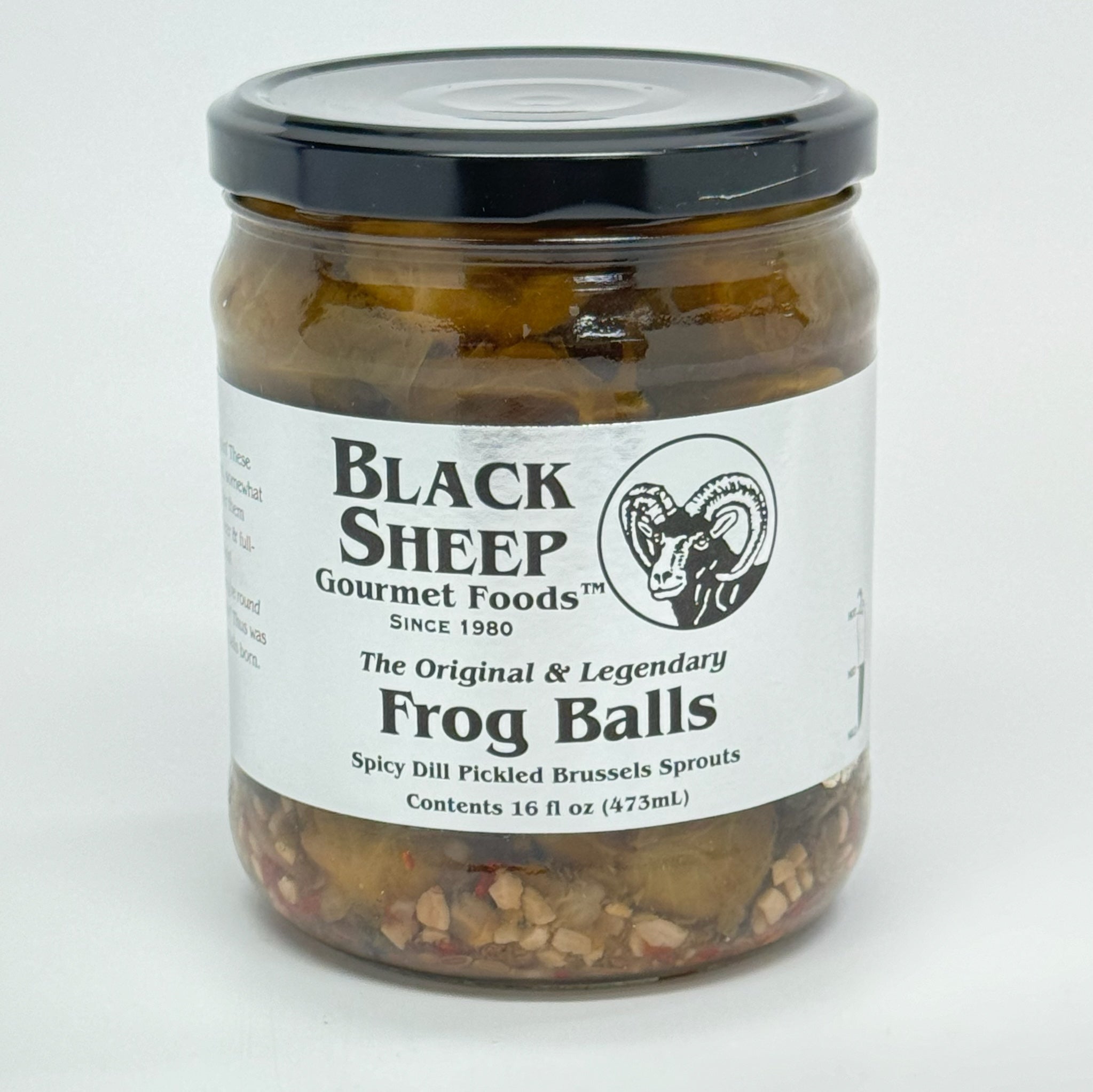 Black Sheep Frog Balls - Spicy Dill Pickled Brussels Sprouts – Olive Pit