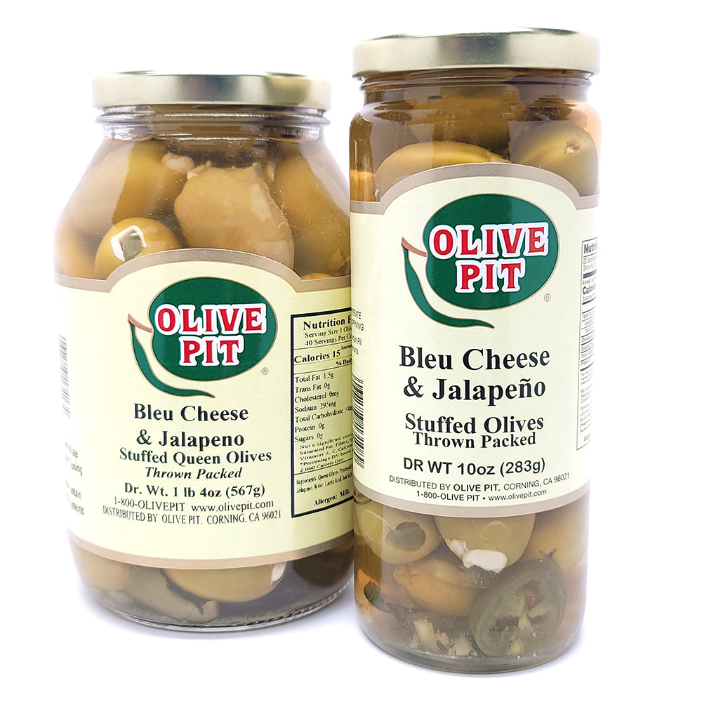 Bleu Cheese & Jalapeño Stuffed Olives – Olive Pit