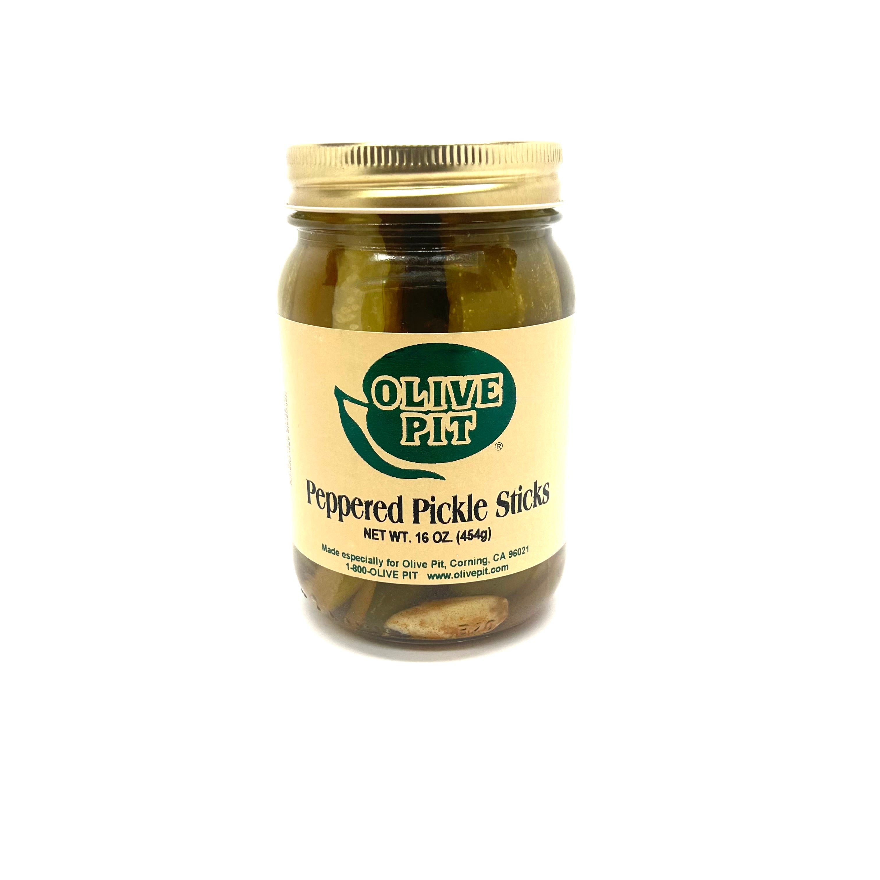 Olive Pit Peppered Pickle Sticks